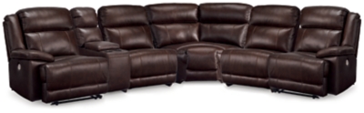Click here for VonKurt 6-Piece Power Leather Reclining Modular Se... prices