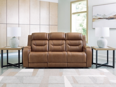 Click here for Dreamer Dual Power Leather Reclining Sofa with Aud... prices
