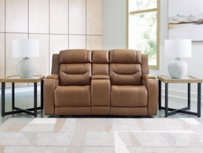 Click here for Dreamer Dual Power Leather Reclining Loveseat with... prices