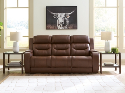 Click here for Dreamer Dual Power Leather Reclining Sofa with Aud... prices