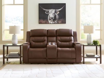 Click here for Dreamer Dual Power Leather Reclining Loveseat with... prices