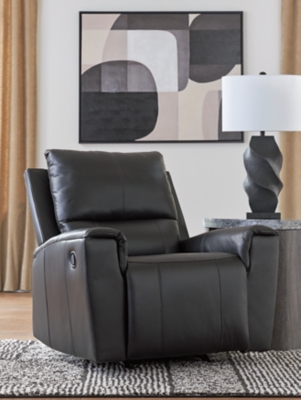 Click here for Danemere Manual Leather Recliner Leather  Black prices