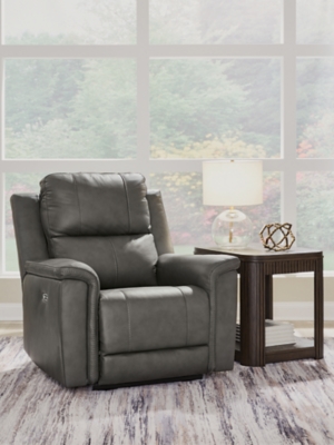 Click here for Beryton Dual Power Leather Recliner Leather  Ancho... prices