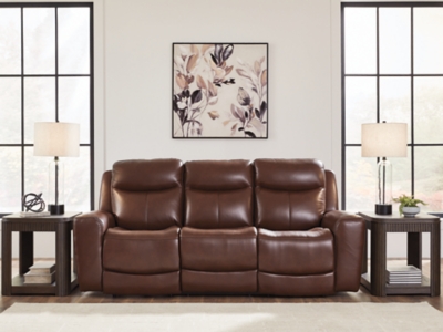 Click here for Momentum Moves Dual Power Leather Reclining Sofa L... prices