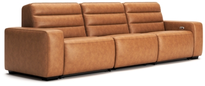 Click here for Modero 3-Piece Reclining Leather Modular Sofa  Tof... prices