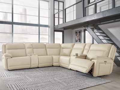 Click here for Double Deal 7-Piece Dual Power Leather Reclining M... prices