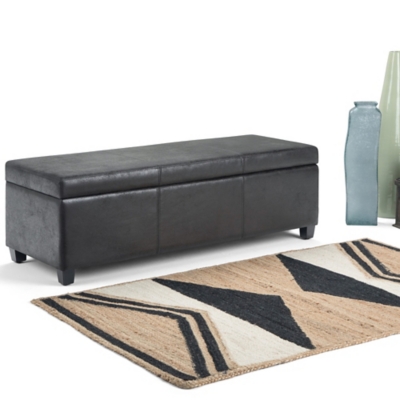 Click here for Simpli Home Avalon Rectangular Storage Ottoman  Di... prices