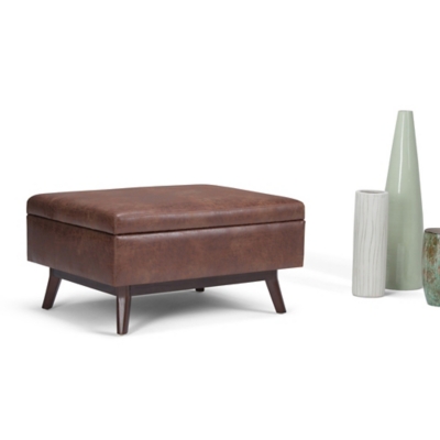 Click here for Simpli Home Owen Storage Ottoman  Distressed Saddl... prices