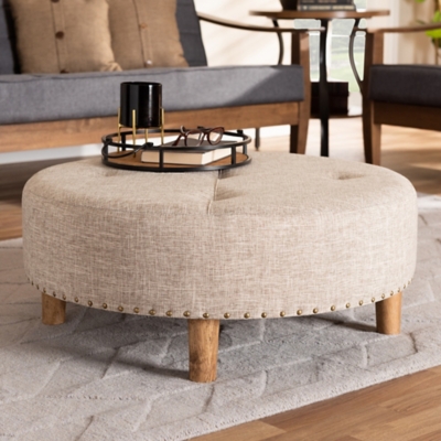 Click here for Baxton Studio Cocktail Ottoman  Beige prices