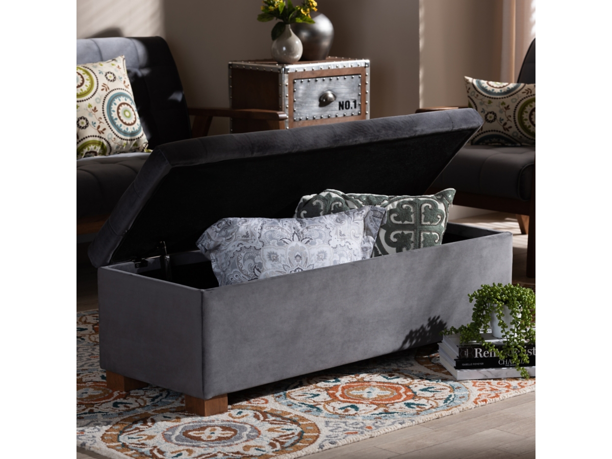 Baxton studio roanoke storage ottoman bench store