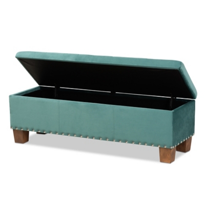Click here for Baxton Studio Hannah Storage Ottoman Bench  Teal prices