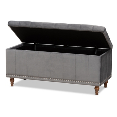 Click here for Baxton Studio Kaylee Storage Ottoman Bench  Gray prices