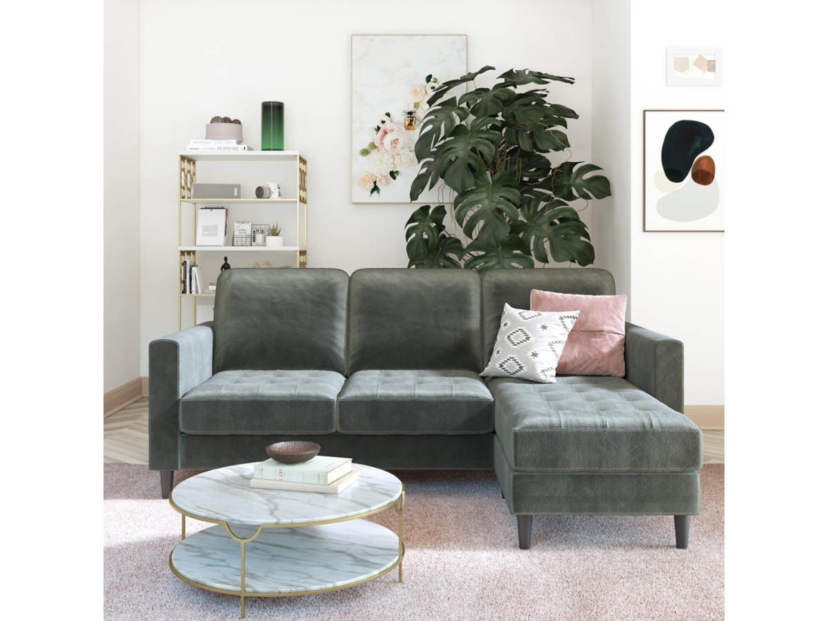 CosmoLiving by Cosmopolitan Strummer Reversible Sectional Sofa Couch Ashley