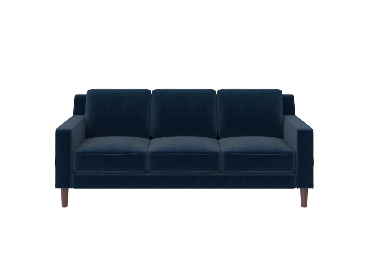Ashley furniture blue velvet sofa store