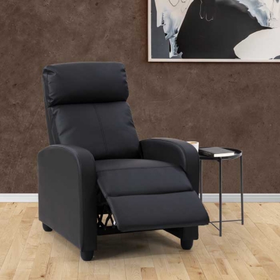 Click here for CorLiving Oren Push Back Manual Recliner  Black prices