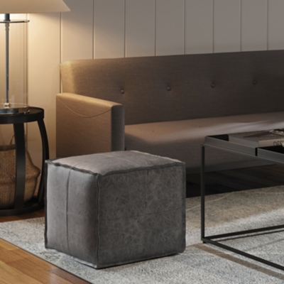 Click here for Simpli Home Brody Pouf  Distressed Black prices