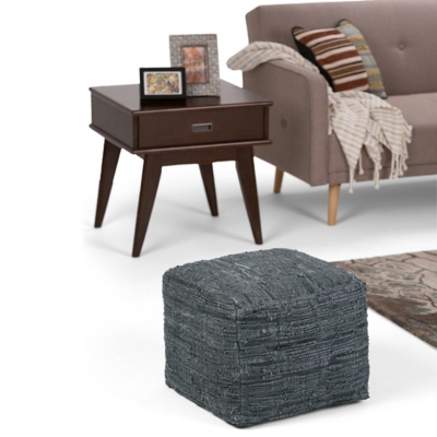 Click here for Simpli Home Fredrik Pouf  Gray prices