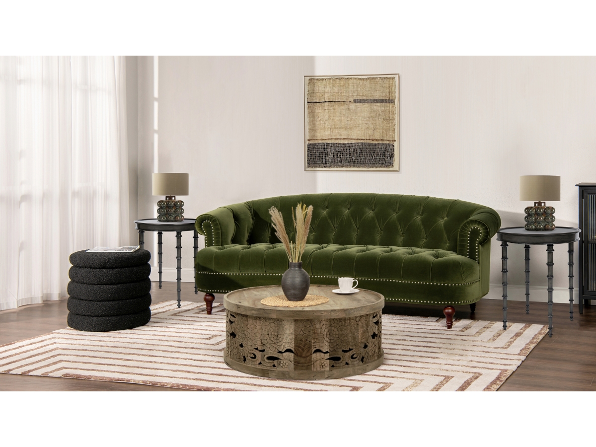 Ashley furniture green bodygroom velvet clearance