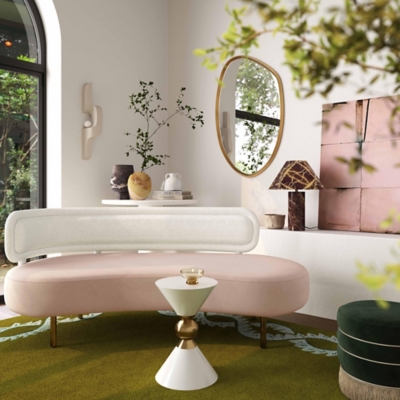 Click here for TOV Furniture Tischa Sofa  Blush/Cream prices