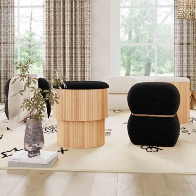 Click here for Sagano Ottoman with Storage  Black prices