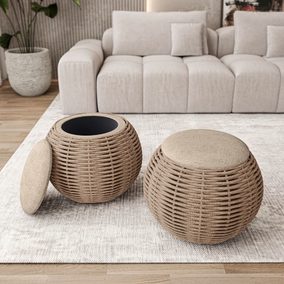 Click here for Techni Home Ottoman with Storage  Natural prices