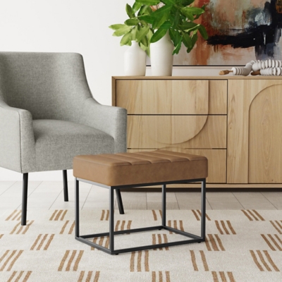 Click here for Homepop Theodore Ottoman  Carmel prices