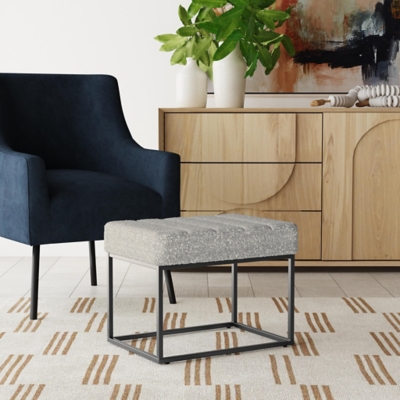 Click here for Homepop Theodore Ottoman  Cream prices