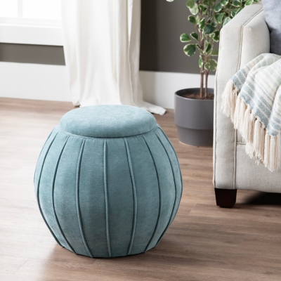 Click here for Evolution Round Ottoman with Storage  Green prices