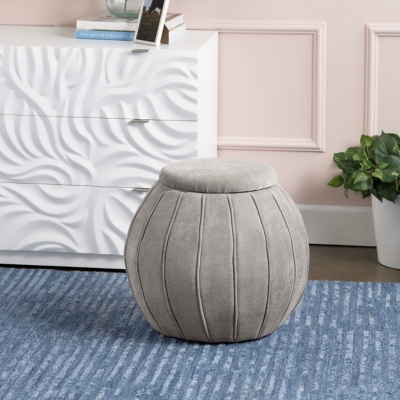 Click here for Evolution Round Ottoman with Storage  Tan prices