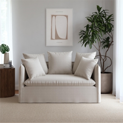 Click here for Novogratz Collette Loveseat  Off White prices