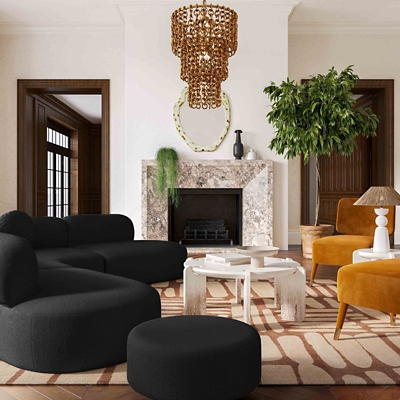 Click here for TOV Furniture Broohah 3-Piece Sectional  Black prices