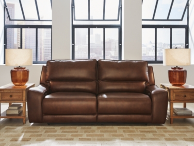 Click here for Silverbrooke Dual Power Leather Reclining Sofa Lea... prices