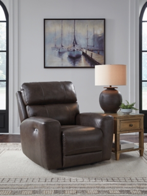 Click here for Beadel Dual Power Leather Recliner Leather  Smoke prices