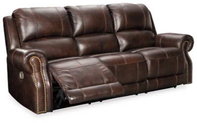 Buncrana Dual Power Leather Reclining Sofa Ashley