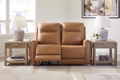Click here for Tryanny Triple Power Leather Reclining Loveseat Le... prices