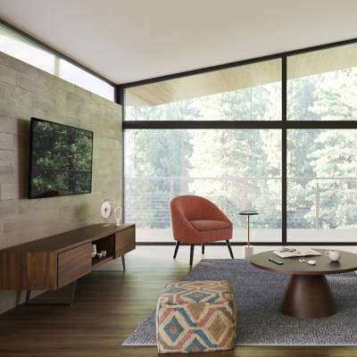 Click here for Simpli Home Lowry 72 TV Media Stand  Walnut prices