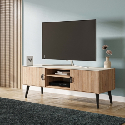 Click here for Manhattan Comfort Haley 55.10 TV Stand  Natural prices