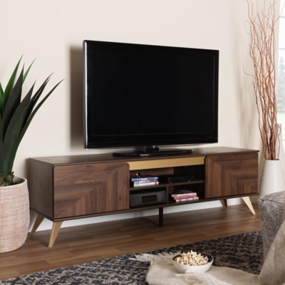 Click here for Baxton Studio Graceland 61 TV Stand  Walnut Brown prices