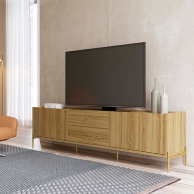 Click here for Manhattan Comfort Jasper 86.69 TV Stand  Oak prices