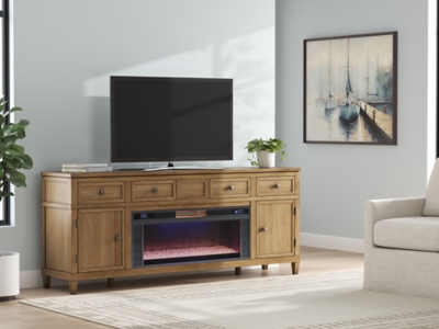 Click here for Sharlance 81 TV Stand with Electric Fireplace  Lig... prices