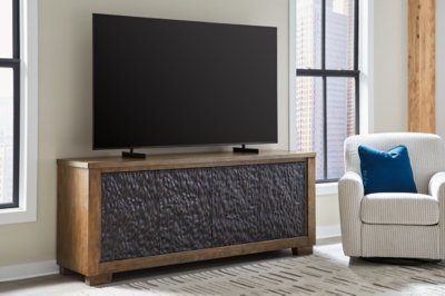 Click here for Rosswain 80 TV Stand  Warm Brown prices